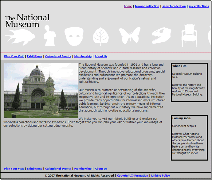 A practical example with Tips: The National Museum
