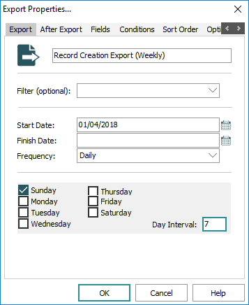 Scheduled Exports examples