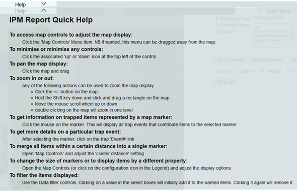 The IPM Report: a graphical, interactive visualization tool