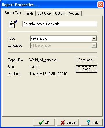 How to make the ArcExplorer report