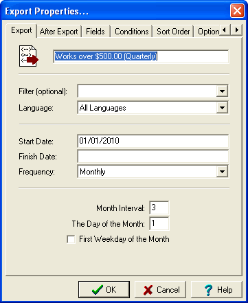 Scheduled Exports examples