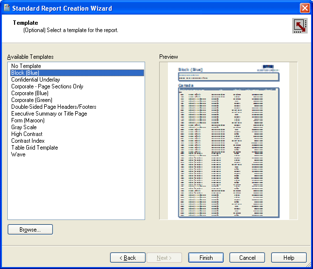 How to create a report with the Crystal Reports Wizard