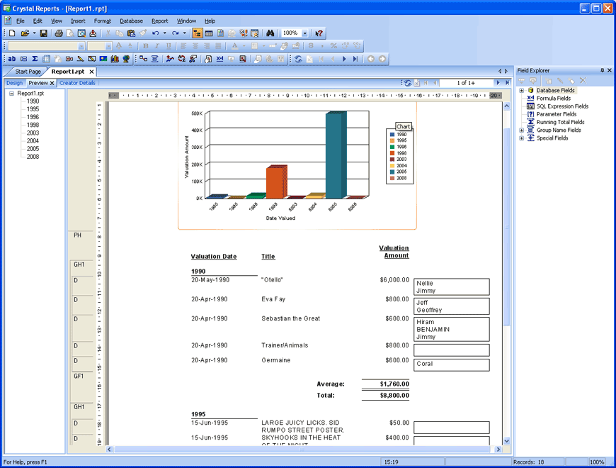 How to edit a report in the Crystal Reports Designer