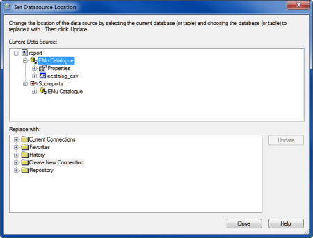 How to modify a Crystal Report to use ADO instead of ODBC