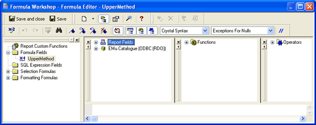 How to edit a report in the Crystal Reports Designer