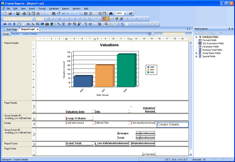 How to edit a report in the Crystal Reports Designer