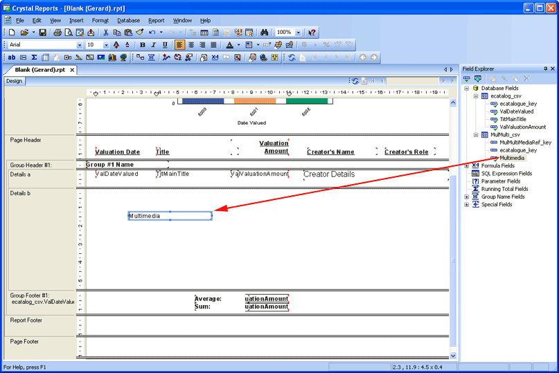 How to edit a report in the Crystal Reports Designer
