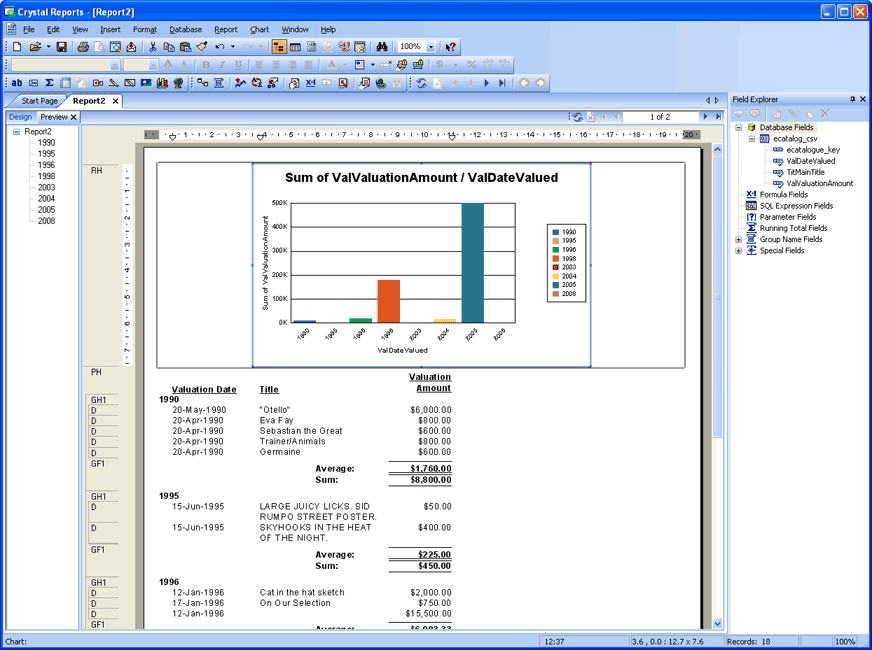 How to edit a report in the Crystal Reports Designer