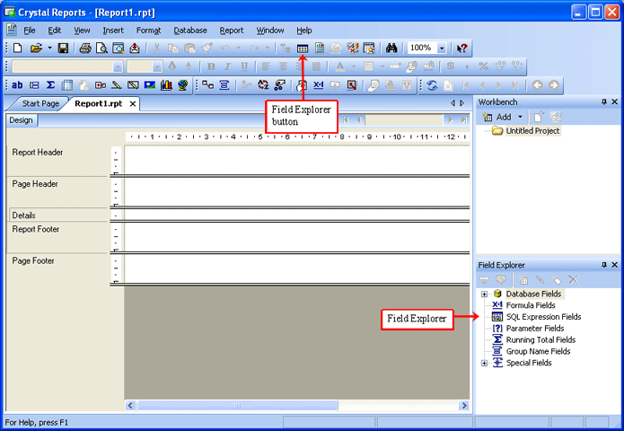 How to create a Crystal report using a Blank report