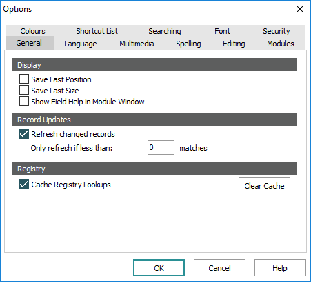 Setting System and User Interface options