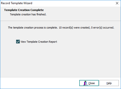 How to use a Record Template to create records