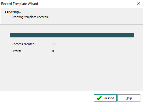 How to use a Record Template to create records