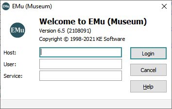 How to log in and out of EMu