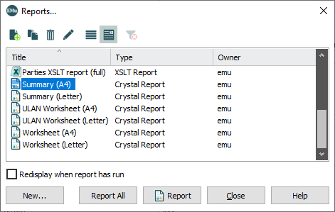 How to run a report in EMu